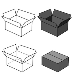 Open and closed shapes Royalty Free Vector Image