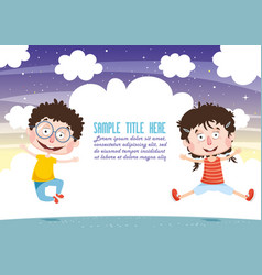 A kid with computer Royalty Free Vector Image - VectorStock