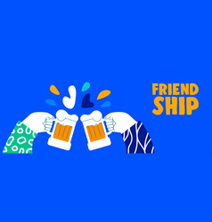 Friendship day friends forever heart shape hands Vector Image