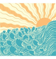 Vintage waves Royalty Free Vector Image - VectorStock