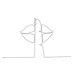 Single continuous line drawing minimalist beauty Vector Image