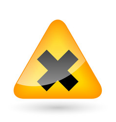 Irritant sign or harmful hazard symbol yellow Vector Image