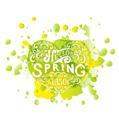 Hello March postcard card invitation flyer banner Vector Image