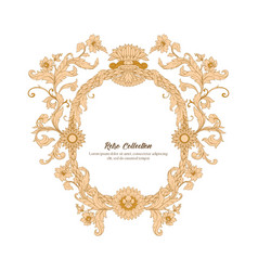 Premium quality label baroque ornaments Royalty Free Vector