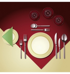 Formal dinner place setting infographics Vector Image