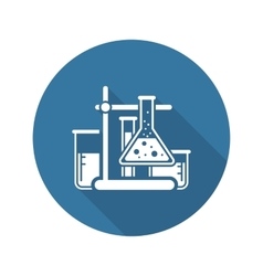 Laboratory analysis flat icon Royalty Free Vector Image
