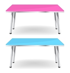 Wooden table with benches Royalty Free Vector Image