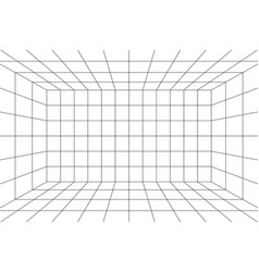 Ceiling and floor perspective grid lines Vector Image