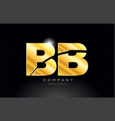 Gold alphabet letter sb s b logo combination icon Vector Image