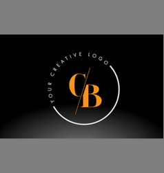 Letter b logo with a red circle swoosh design Vector Image