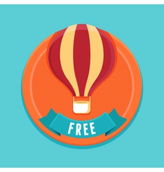 Free entry round isolated gold badge Royalty Free Vector