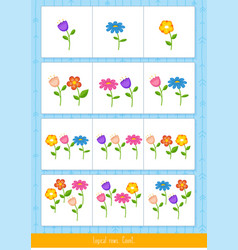 Logical rows for kids Royalty Free Vector Image