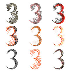 3 color Royalty Free Vector Image - VectorStock