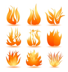 Fire symbols Royalty Free Vector Image - VectorStock
