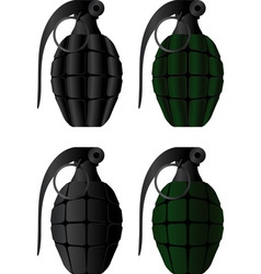 Stencils of grenades Royalty Free Vector Image