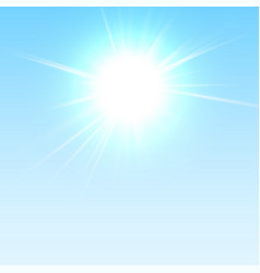 Realistic sun rays glow abstract sunshine light Vector Image