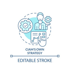 Ciam strategy concept icon Royalty Free Vector Image