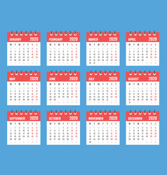 January calendar flat template Royalty Free Vector Image