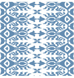 Seamless pattern with ikat ribs in orange Vector Image
