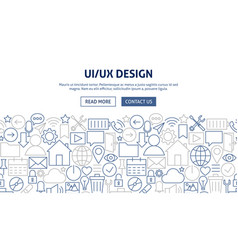 Ui ux banner design Royalty Free Vector Image - VectorStock