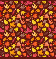 Fall leaves seamless pattern Royalty Free Vector Image