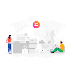 Concept of international migration Royalty Free Vector Image