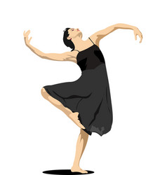 Modern ballet dancer colored Royalty Free Vector Image