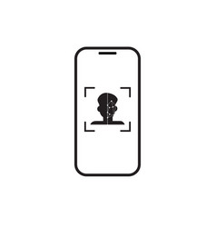 Smart phone face scanning recognition system Vector Image