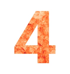 4 land number Royalty Free Vector Image - VectorStock