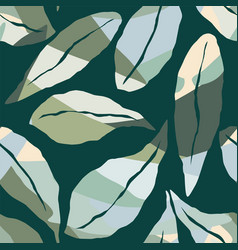 Artistic seamless pattern with abstract leaves Vector Image