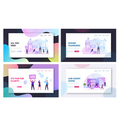 Front end programming fintech financial Royalty Free Vector