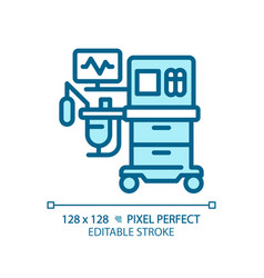 Laparoscope pixel perfect light blue icon Vector Image
