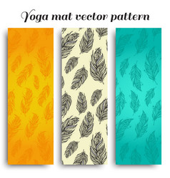 Hand drawn yoga mat pattern Royalty Free Vector Image