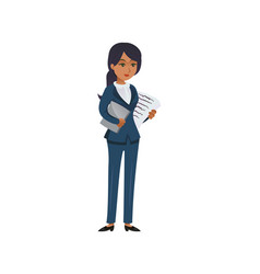 African american business woman cartoon character Vector Image