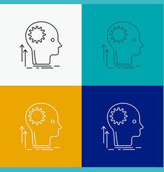 Creative creativity head idea thinking logo Vector Image