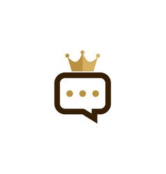 Chat king logo icon design Royalty Free Vector Image