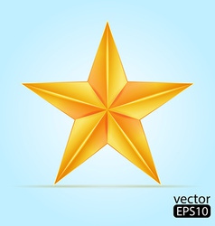 Gold star isolated object Royalty Free Vector Image