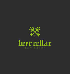 Beer cellar logo Royalty Free Vector Image - VectorStock