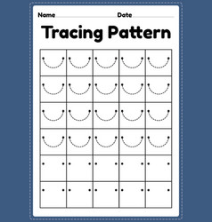 Tracing pattern spiral lines worksheet Royalty Free Vector