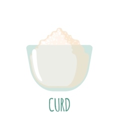 Curd icon on white background Royalty Free Vector Image