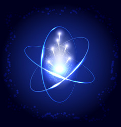 Simple model of atom structure with electrons Vector Image