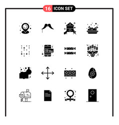 Stock icon pack 16 line signs and symbols for Vector Image