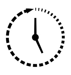 Passage time icon clock missing time Royalty Free Vector