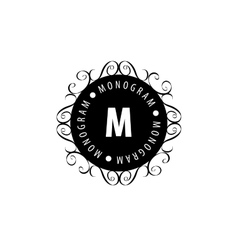 Monogram in frame Royalty Free Vector Image - VectorStock