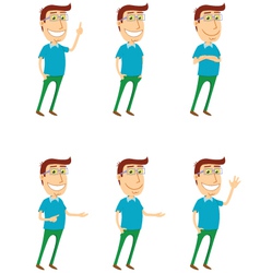 Man character animation poses Royalty Free Vector Image