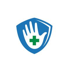 Health care protection logo Royalty Free Vector Image