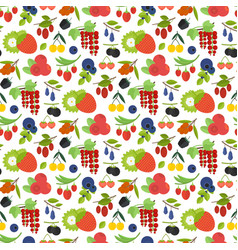 Cherry Berry Seamless Pattern Royalty Free Vector Image