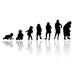 Age evolution silhouettes Royalty Free Vector Image