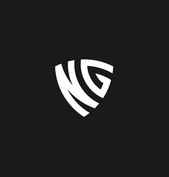 Ng monogram logo with sharped shape design Vector Image