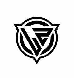 Lz logo letter monogram with triangle shape Vector Image